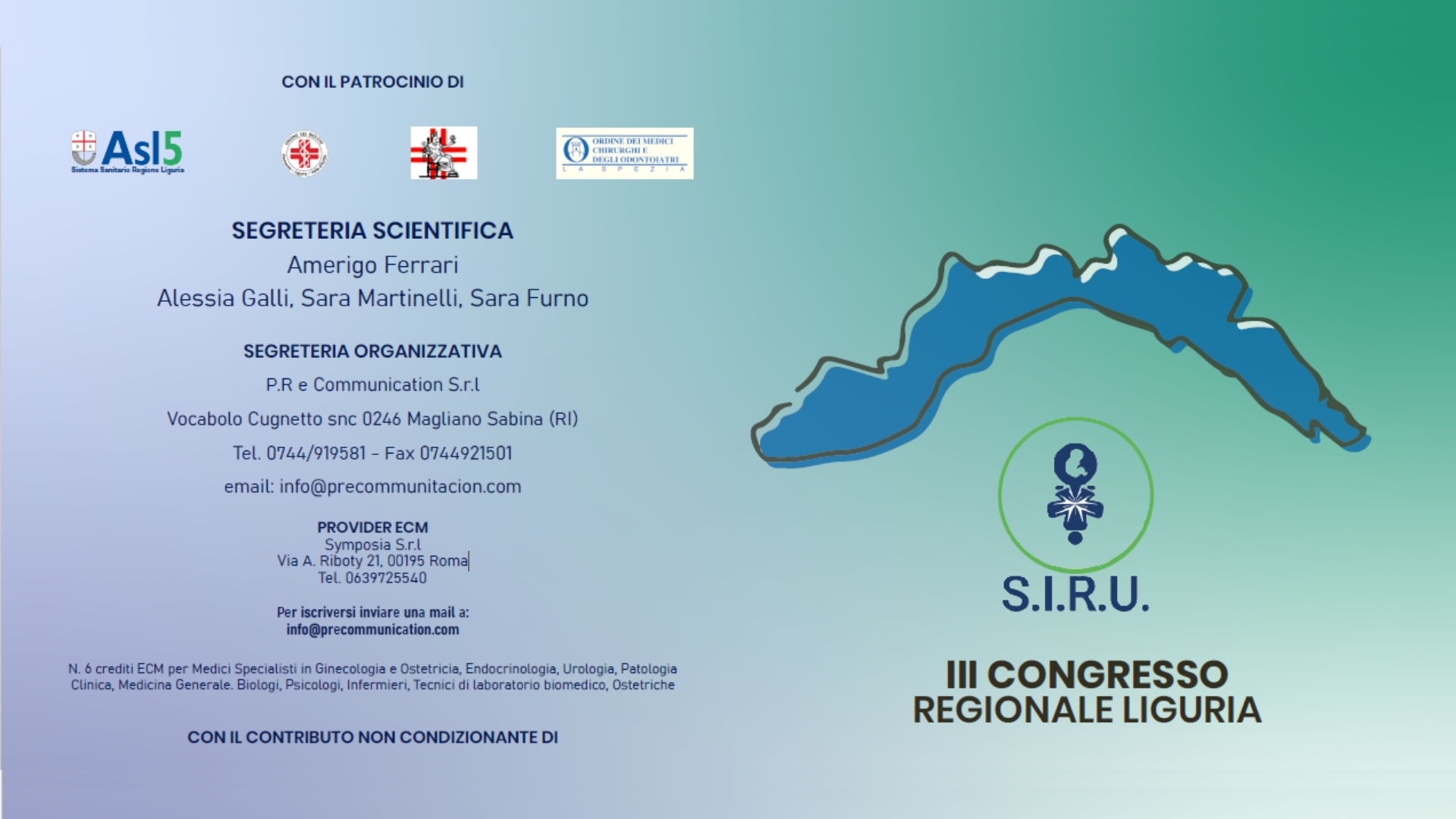 III Congresso Regionale SIRU Liguria: "Lo spermatozoo: ieri, oggi, domani"